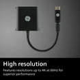 GE USB-C to Dual HDMI Adapter Black 4K at 60Hz, Supports 2 HDMI ...