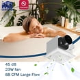 Bathroom Exhaust Fan: 88 CFM Quiet 1.2 Sones Ceiling Mount Bathroom ...