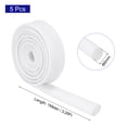 Uxcell 5Pcs Wire Insulation Braid Fire Sleeve,5.28Ft-6mm ID White, High ...