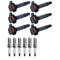 Set of 6 ISA Ignition Coils and 6 NGK Spark Plugs Compatible with 2002 ...