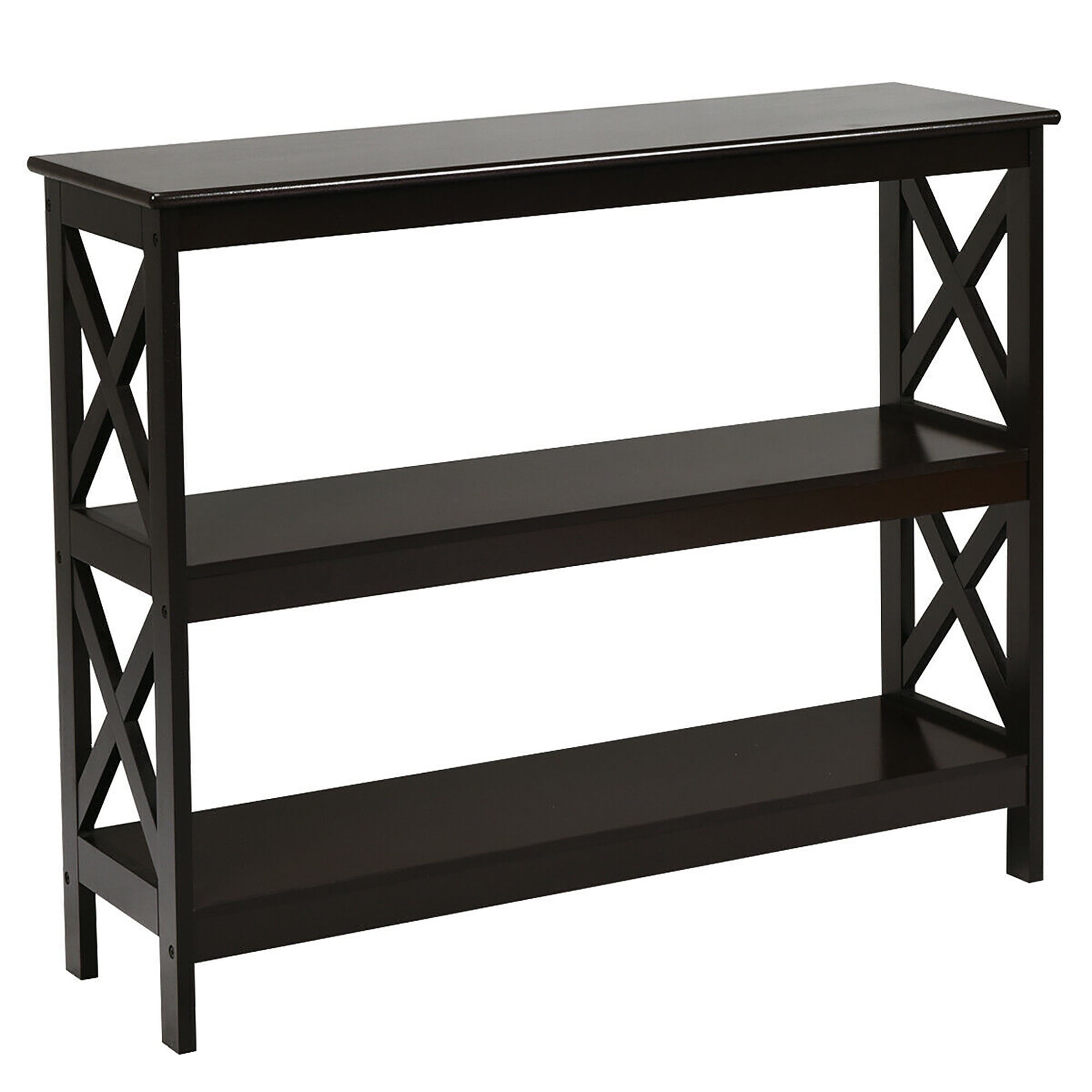 Click here for Costway 3-Tier Console Table X-Design Bookshelf So... prices