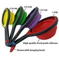 Collapsible Silicone Measuring Cups & Red Measuring Spoons 8 pc set ...