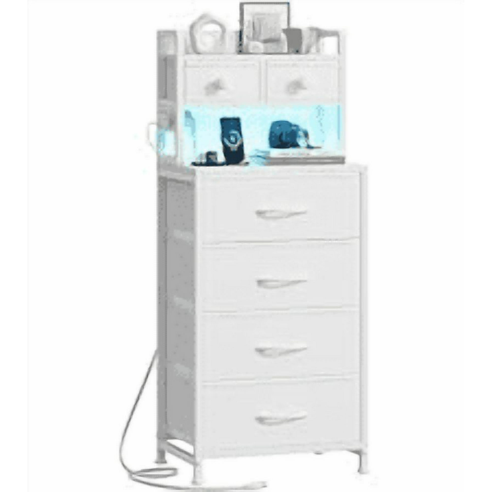 Click here for Gunaito Nightstand With Charging Station And Led L... prices