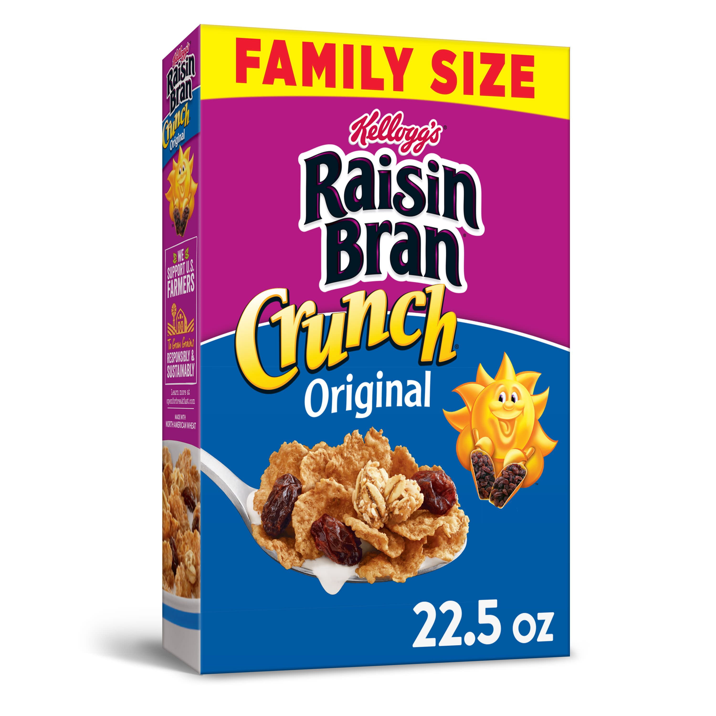 Kellogg s Raisin Bran Crunch Breakfast Cereal Original 22 5 Oz