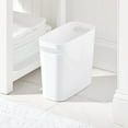 mDesign Plastic Small 1.5 Gallon/5.7 Liter Trash Can, Handles, 2 Pack ...