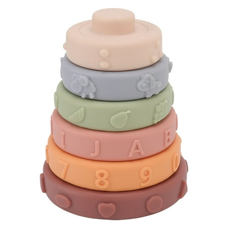 Soft Building Circle Toy, Stacking Nesting Circle Toy Portable ...
