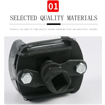 60mm-80mm Universal Cast Steel Adjustable 2 Jaws Oil Filter Wrench Fuel ...
