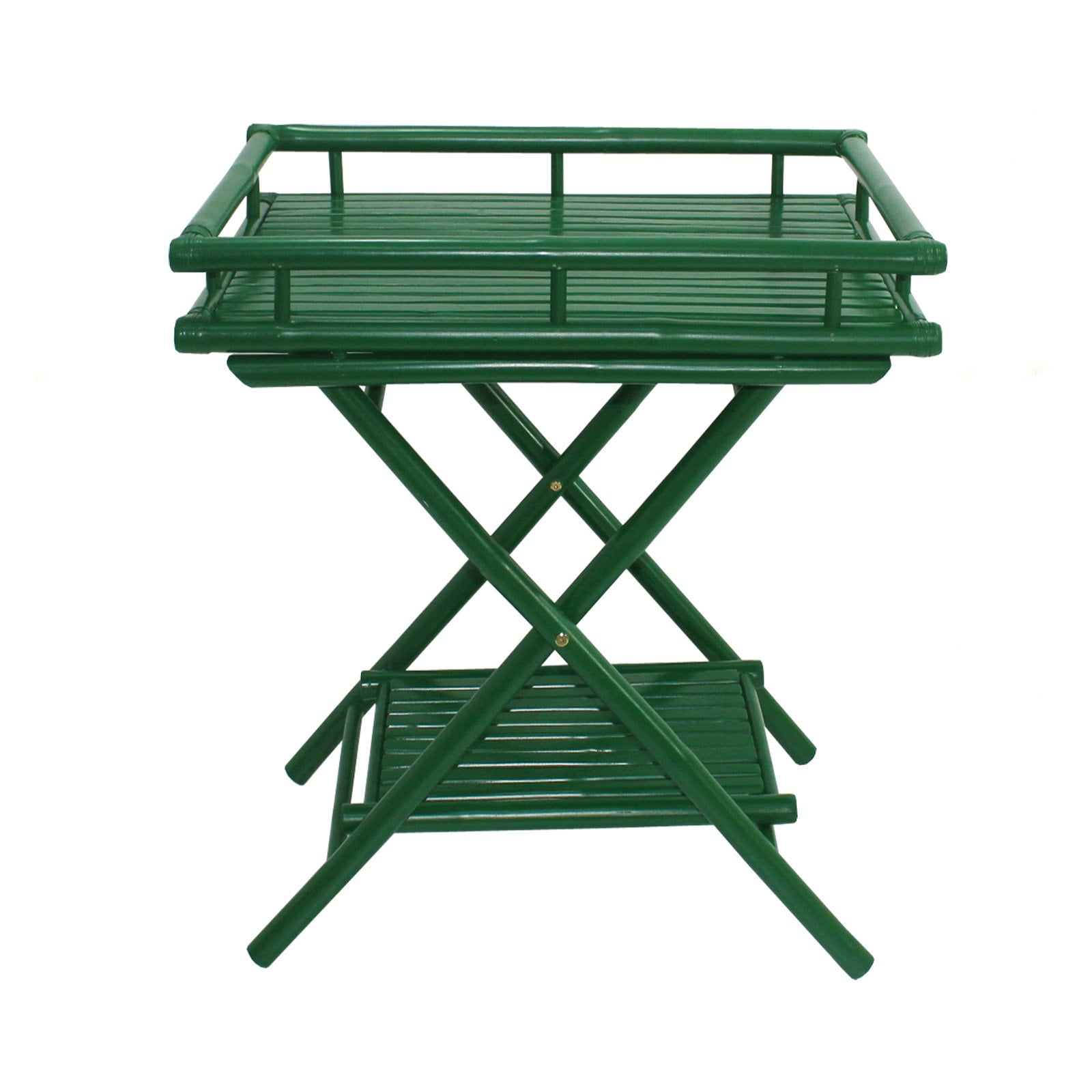Statra Bamboo Outdoor Butler Table With Removable Serving Tray ...