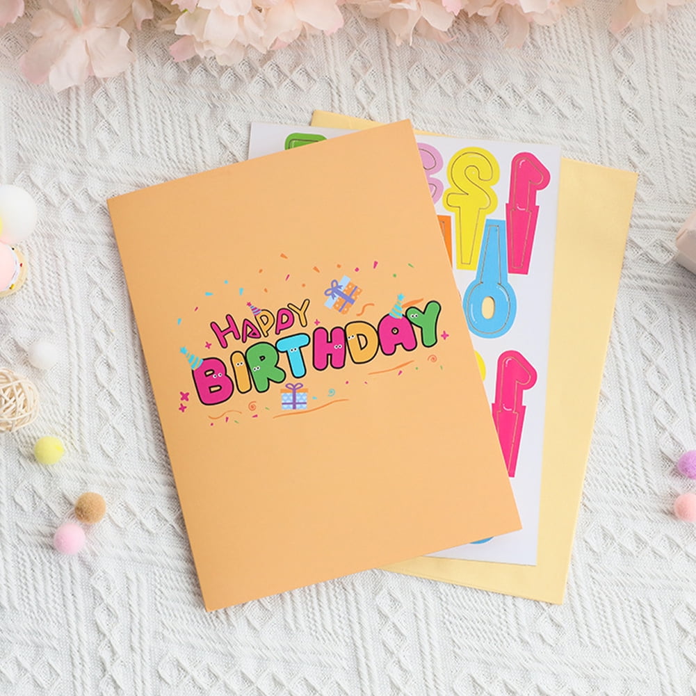 Tarjeta Emergente Feliz cumpleaños Jump Out Card Laser Cut 3D Tarjeta ...
