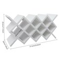 Miumaeov Free-Standing 10 Grids Lattice Wine Rack White Storage Shelf ...
