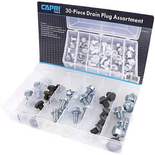 Capri Tools 10022 Oil Drain Plug Repair Assortment Set, 30-Piece ...