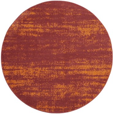 Nourison Essentials Indoor/Outdoor Red 4' x round Area Rug, (4 Round ...