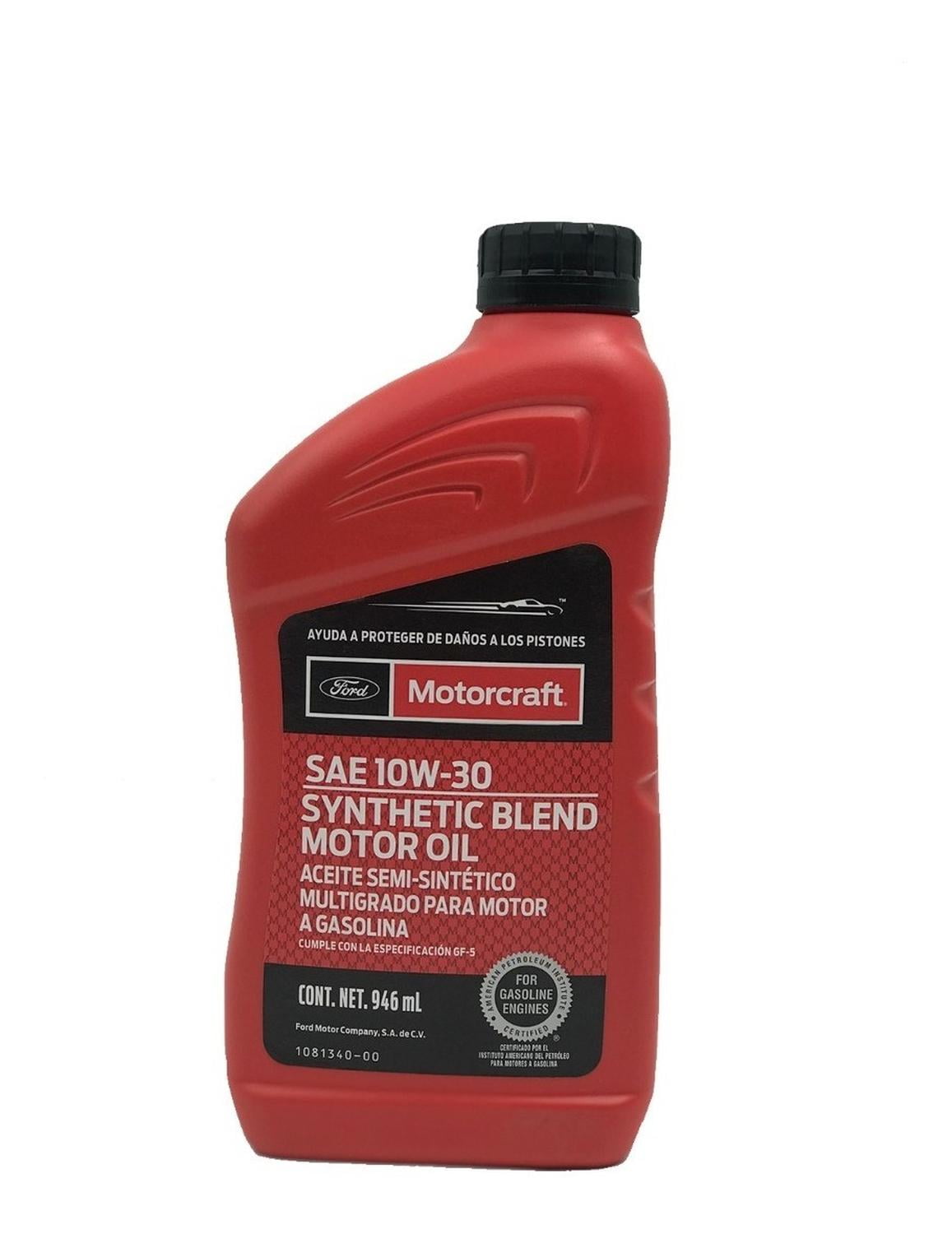 Aceite de motor MOTORCRAFT 10W30 Multigrado Synthetic Blend | Bodega ...