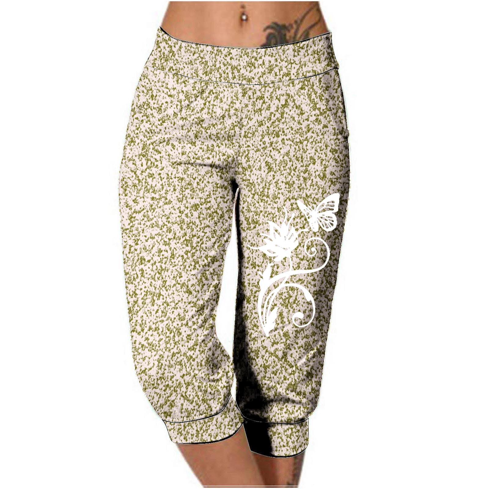 Click here for Yanlir Womens Fashion Elastic Waist Capri Pants Su... prices