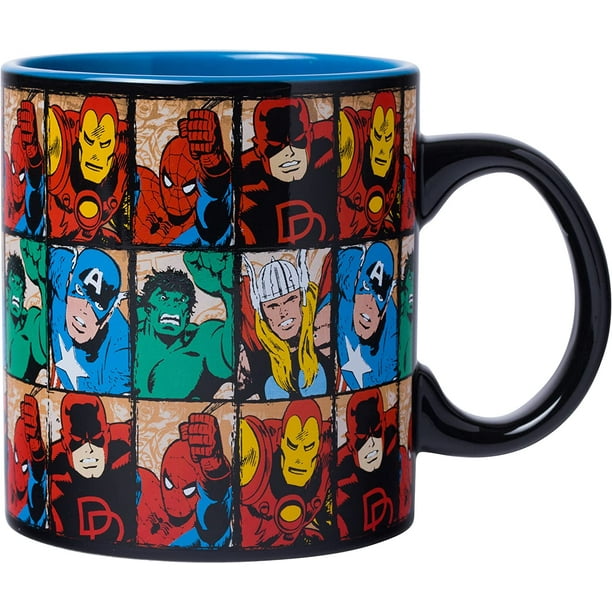 Marvel Avengers Comics Grid Jumbo Ceramic Coffee Mug, 20-Ounces ...