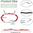 1 Box 12Pcs 6 Colors Half Finished Nylon Thread Bracelets with Jump ...