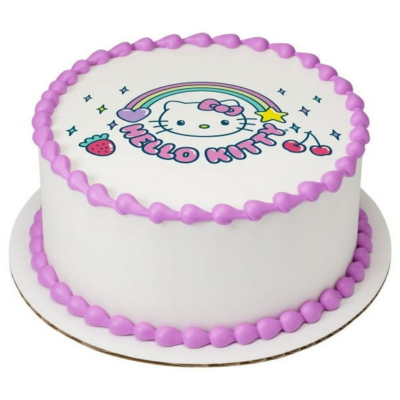 Whimsical Practicality's Hello Kitty Party Hat Edible Icing Image Cake ...