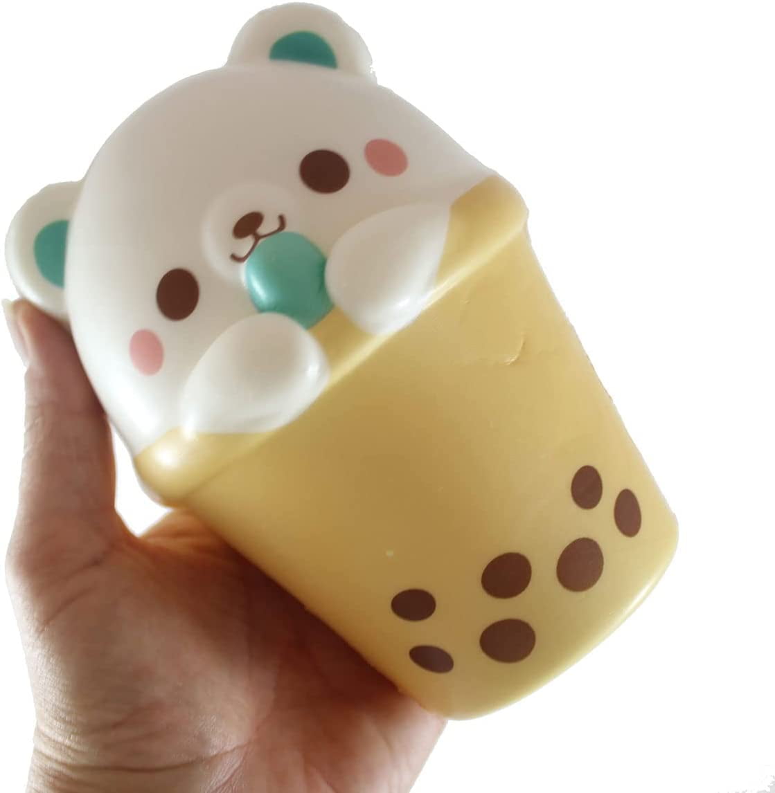1 Large BEAR 6" Animal Drinking Bubble Drink Cute Micro Slow Rise ...