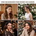 4pcs Wavy Crystal flower Headband Set, Wave Rhinestone Head Bands for ...