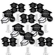 Graduation Cap Centerpiece Decorations, 8in, 3ct - Walmart.com