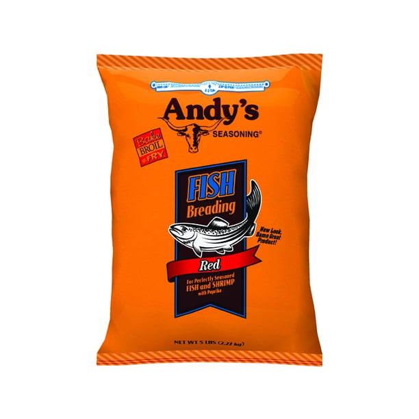 Andy's Seasoning Red Fish Breading, 5 lb (Pack of 6) - Walmart.com