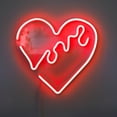 Isaac Jacobs 14" x 14" LED Neon Red “Love” Heart Wall Sign For Cool ...