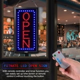 Square LED Open Door Sign Light Timer Flashing Remote Business Bar Pub ...