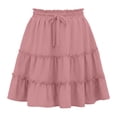 Aboser Womens Pleated Skater Skirts Summer Boho Tiered Skirt Flowy ...