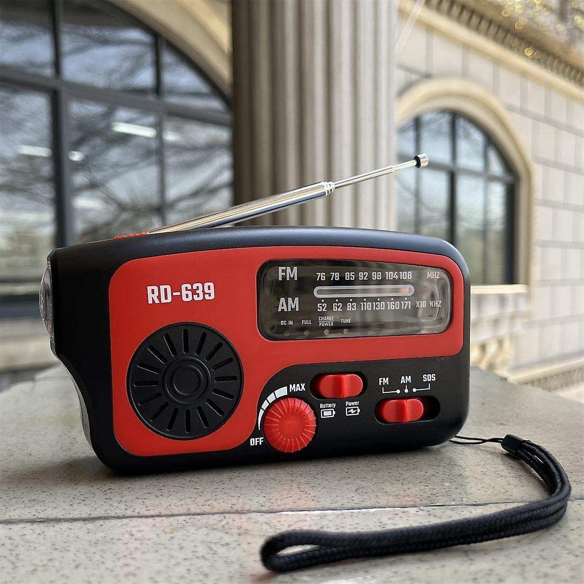 Radio portátil de emergencia, energía solar con dinamo negra ...