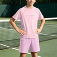 Boys Girls Quick Dry 2-Piece Tennis & Athletic Outfit, Short Sleeve ...