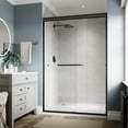 Sunny Shower Semi Frameless Enclosure Door With Clear Glass Black