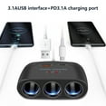 Cigarette Lighter Splitter 120w Car Charger Adapter With Usb And Pd Multi