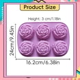1 Pack Rose Silicone Molds 6 Cavity Large Rose Flower Mold for ...