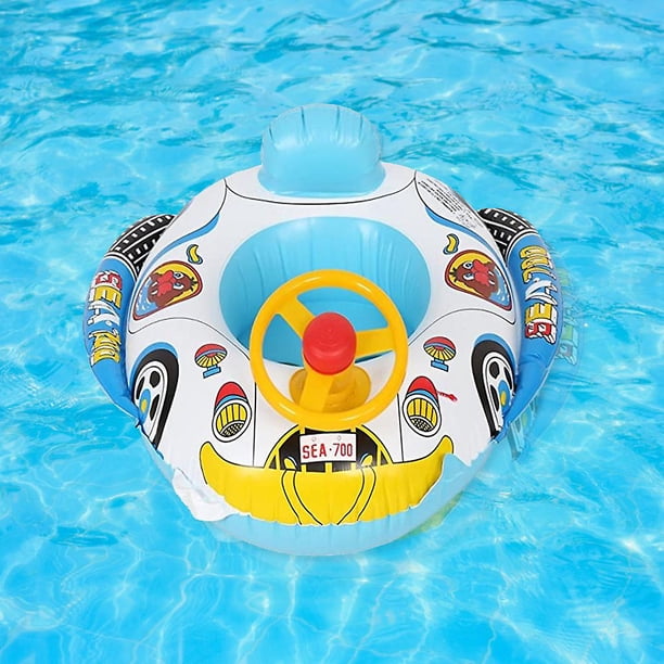 Inflatable Float Seat Baby Swimming Circle Car Shape, Cartoon Steering ...
