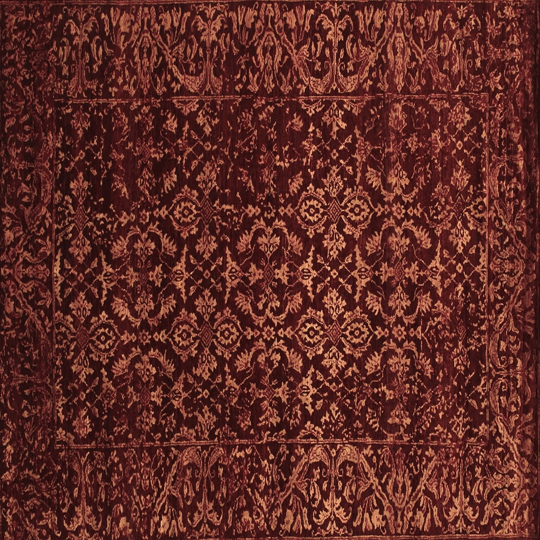 Ahgly Company Indoor Square Persian Brown Traditional Area Rugs, 6 ...