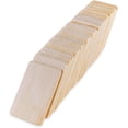 50 Pack Unfinished Natural Wood Rectangle Blank Pieces Wooden Tags ...