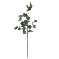 Mainstays Artificial Green Round Leaf Eucalyptus Stem, 34in Tall Floral ...