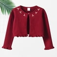 YunPes Girls Cardigan Long Sleeve Cropped Bolero Shrug Single-Button ...