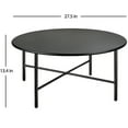 CERBIOR Weather Resistant Metal Patio Coffee Table, Anti-Rust ...