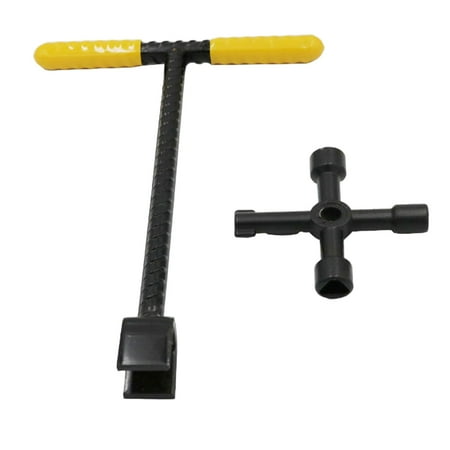 Water Meter Key 12 Inch Steel T-Handle Curb Valve Key Wrench Tool for ...