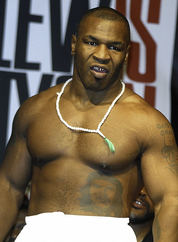 Mike Tyson weighing in before his fight with Lennox Lewis Photo Print ...