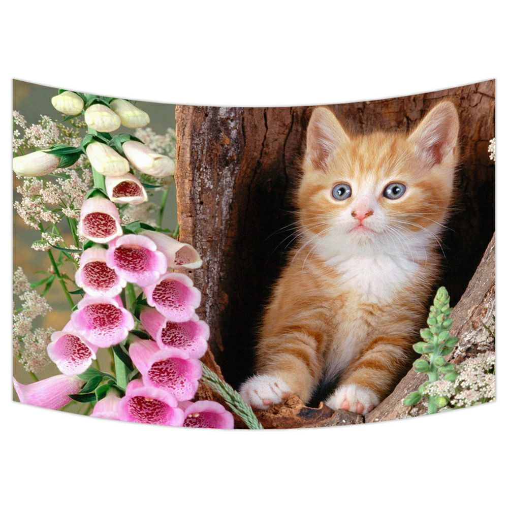 ZKGK Animals Kitten Cat Tapestry Wall Hanging Wall Decor Art for Living ...