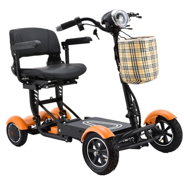 4 Wheel Electric Motorized Mobility Scooter, Strong Double Motors Wide ...
