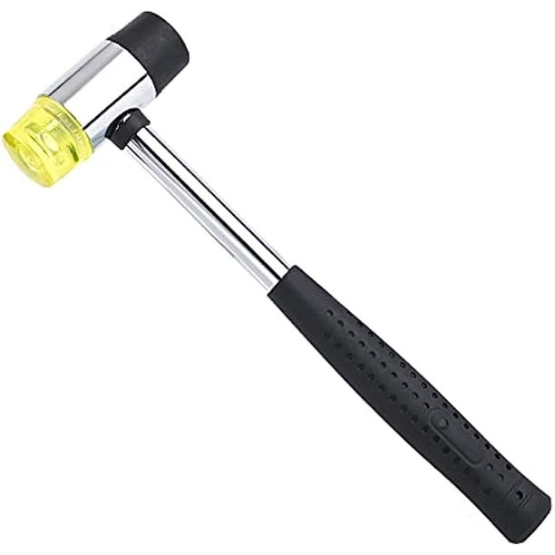 40mm Head Rubber Hammer Rubber Mallet Double Face Hammer Steel Handle ...