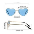 Halloween Metal Fashion Heart Shaped Sunglasses Cute Color Eyewear With Spring Legs And