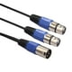 2x 1x 3 Pin XLR Male Adapters with 2 Sockets And Y Splitter | Bodega ...