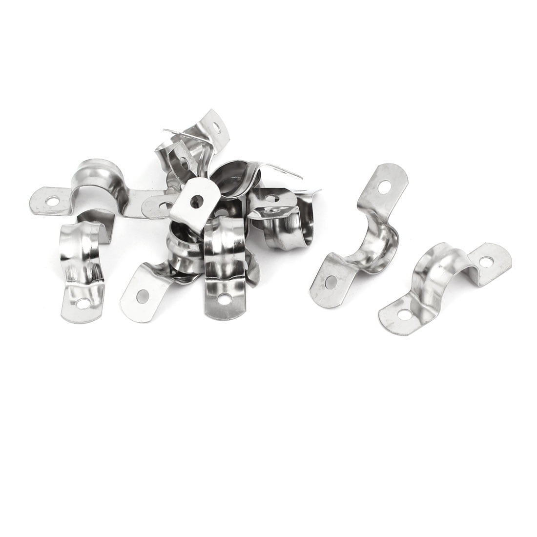 M14 304 Stainless Steel Two Hole Pipe Straps Tension Tube Clip Clamp ...