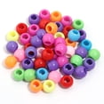 ERDOUY 40Pcs 14mm Acrylic Pony Beads, 5.5mm Large Hole Plastic Loose ...