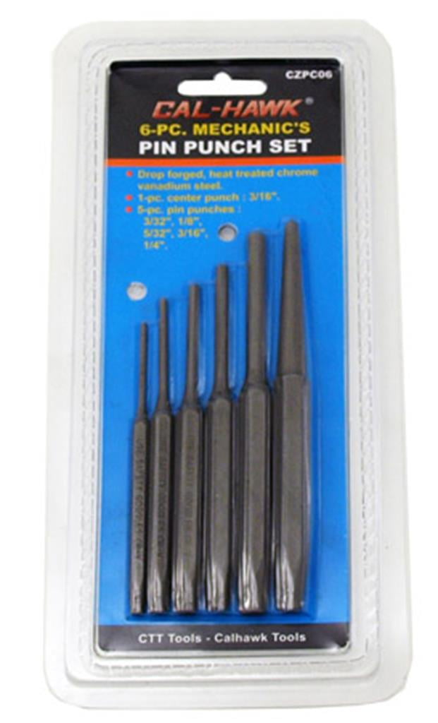 Cal Hawk Tools 6-pc. Mechanic's Pin Punch Set - Walmart.com
