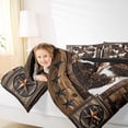 Brown Western Aztec Bedding Set Twin Size West Texas Star Comforter Set ...